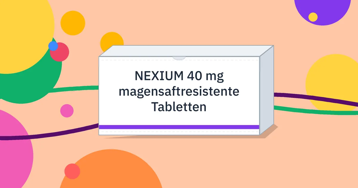 Symbolbild: Packung mit der Aufschrift NEXIUM 40 mg magensaftresistente Tabletten (PZN 12599953) – Verfügbarkeit und Bezug in Apotheken in Frankfurt am Main