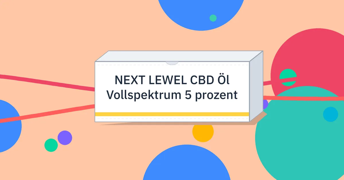 Symbolbild: Packung mit der Aufschrift NEXT LEWEL CBD Öl Vollspektrum 5 prozent (PZN 18366173) – Verfügbarkeit und Bezug in Apotheken in Frankfurt am Main