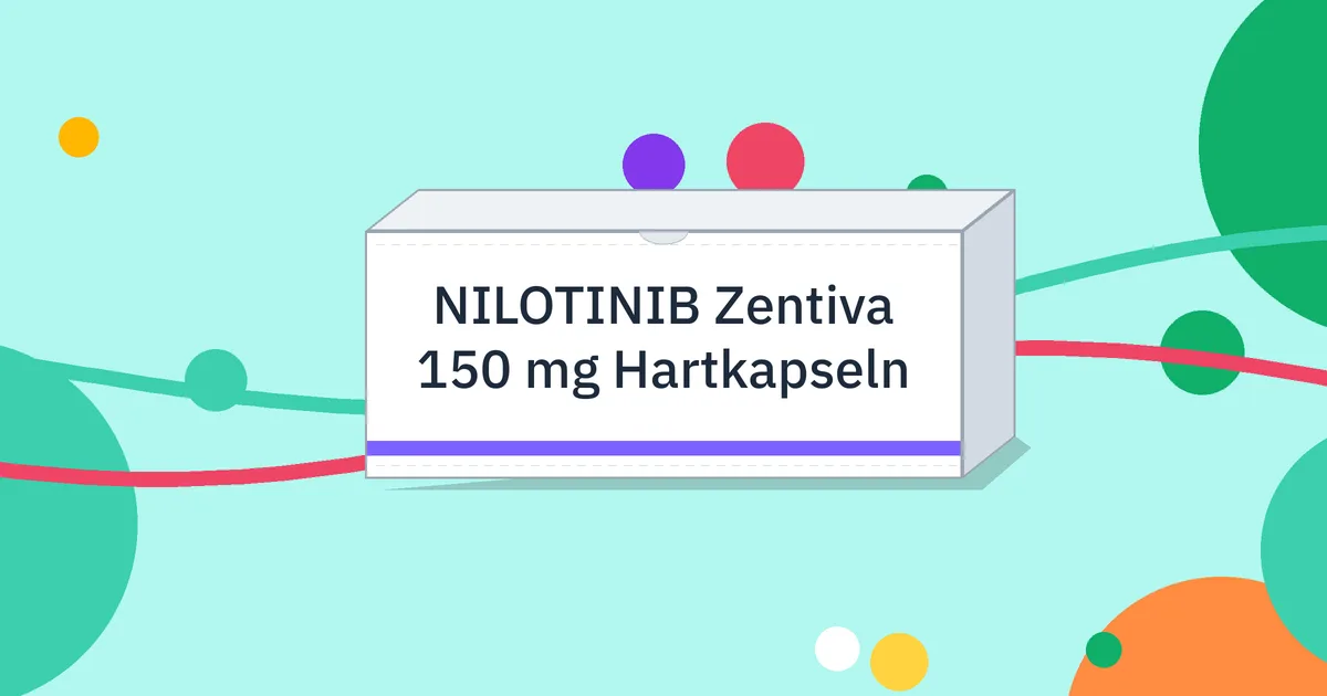 Symbolbild: Packung mit der Aufschrift NILOTINIB Zentiva 150 mg Hartkapseln (PZN 19339735) – Verfügbarkeit und Bezug in Apotheken in Frankfurt am Main