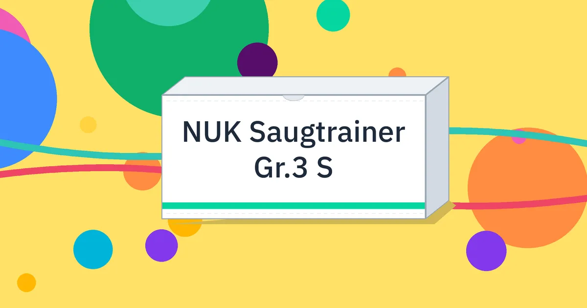 Symbolbild: Packung mit der Aufschrift NUK Saugtrainer Gr.3 S (PZN 02681286) – Verfügbarkeit und Bezug in Apotheken in Frankfurt am Main