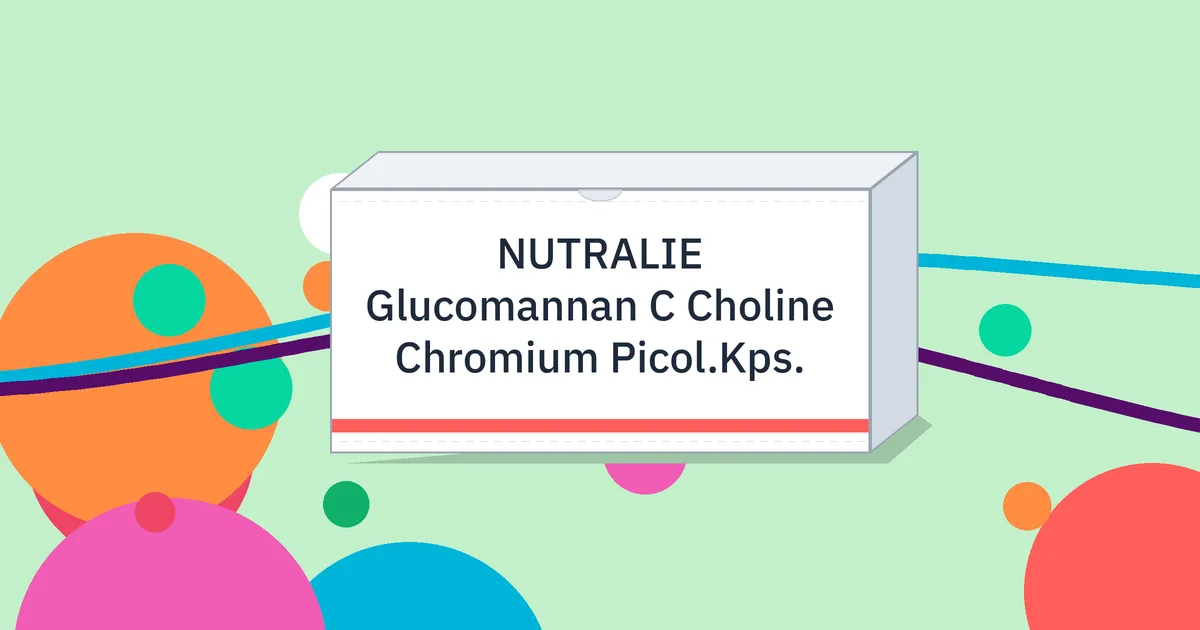Symbolbild: Packung mit der Aufschrift NUTRALIE Glucomannan C Choline Chromium Picol.Kps. (PZN 18407908) – Verfügbarkeit und Bezug in Apotheken in Frankfurt am Main