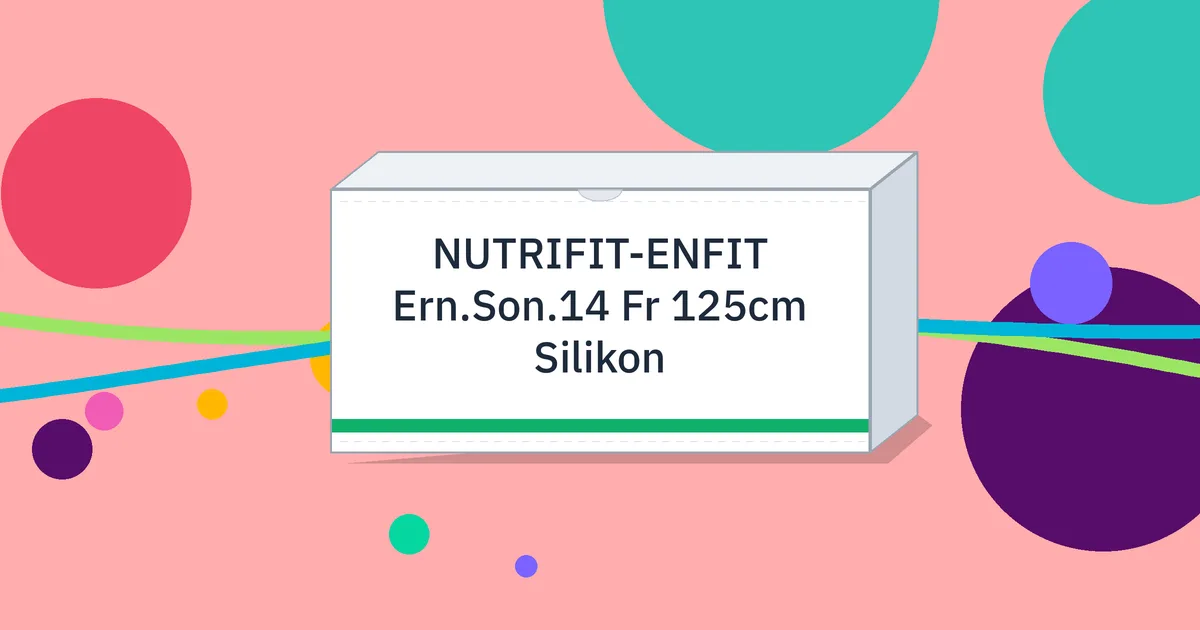 Symbolbild: Packung mit der Aufschrift NUTRIFIT-ENFIT Ern.Son.14 Fr 125cm Silikon (PZN 14187019) – Verfügbarkeit und Bezug in Apotheken in Frankfurt am Main
