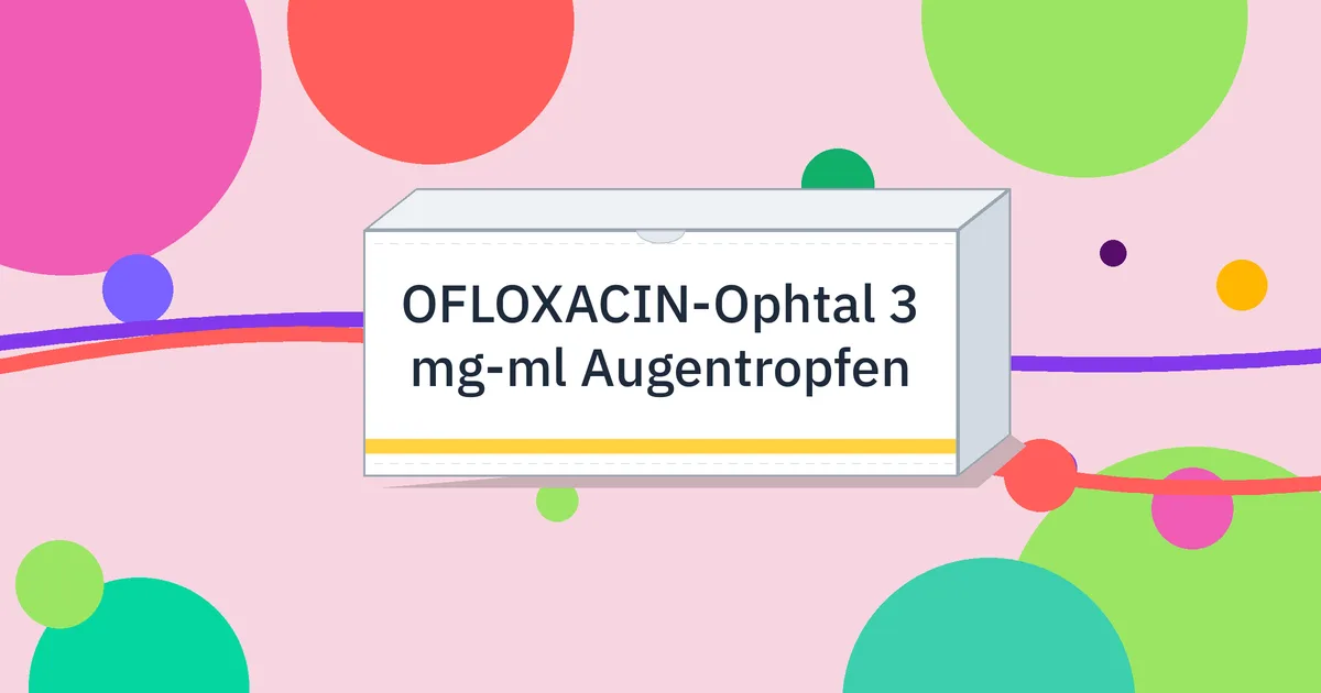 Symbolbild: Packung mit der Aufschrift OFLOXACIN-Ophtal 3 mg-ml Augentropfen (PZN 01959242) – Verfügbarkeit und Bezug in Apotheken in Frankfurt am Main