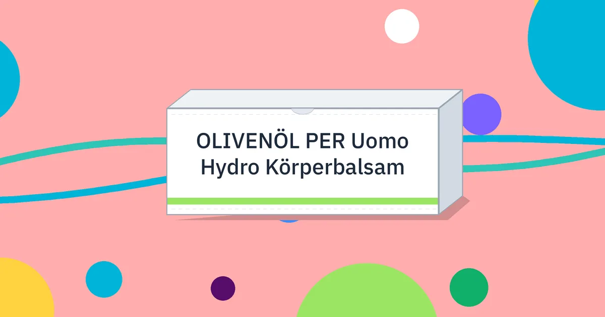 Symbolbild: Packung mit der Aufschrift OLIVENÖL PER Uomo Hydro Körperbalsam (PZN 02096369) – Verfügbarkeit und Bezug in Apotheken in Frankfurt am Main