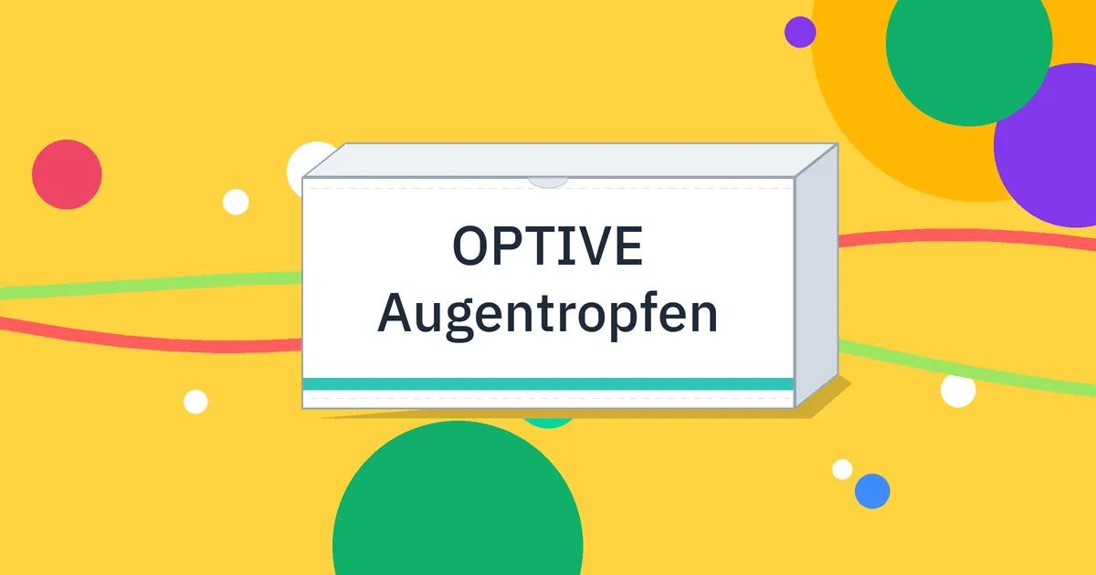 Symbolbild: Packung mit der Aufschrift OPTIVE Augentropfen (PZN 01909184) – Verfügbarkeit und Bezug in Apotheken in Frankfurt am Main