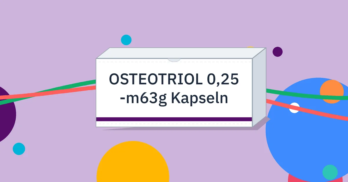 Symbolbild: Packung mit der Aufschrift OSTEOTRIOL 0,25 -m63g Kapseln (PZN 01929531) – Verfügbarkeit und Bezug in Apotheken in Frankfurt am Main