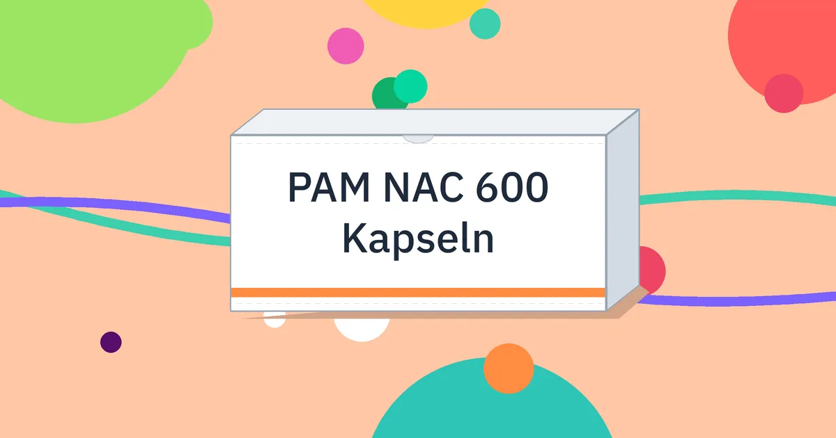 Symbolbild: Packung mit der Aufschrift PAM NAC 600 Kapseln (PZN 20596124) – Verfügbarkeit und Bezug in Apotheken in Frankfurt am Main