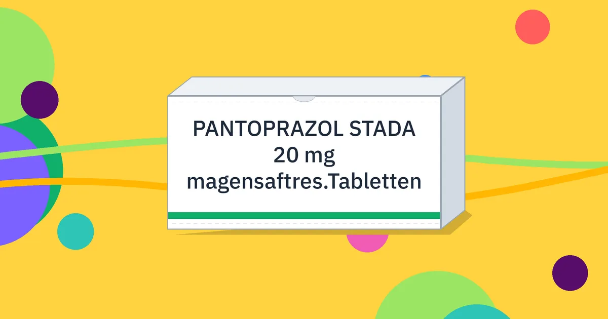 Symbolbild: Packung mit der Aufschrift PANTOPRAZOL STADA 20 mg magensaftres.Tabletten (PZN 01162199) – Verfügbarkeit und Bezug in Apotheken in Frankfurt am Main
