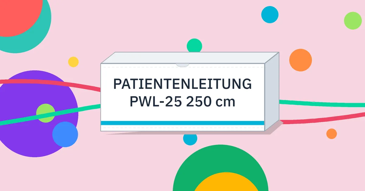 Symbolbild: Packung mit der Aufschrift PATIENTENLEITUNG PWL-25 250 cm (PZN 12802733) – Verfügbarkeit und Bezug in Apotheken in Frankfurt am Main
