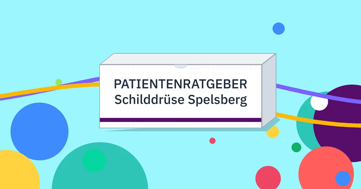 Symbolbild: Packung mit der Aufschrift PATIENTENRATGEBER Schilddrüse Spelsberg (PZN 08885179) – Verfügbarkeit und Bezug in Apotheken in Frankfurt am Main