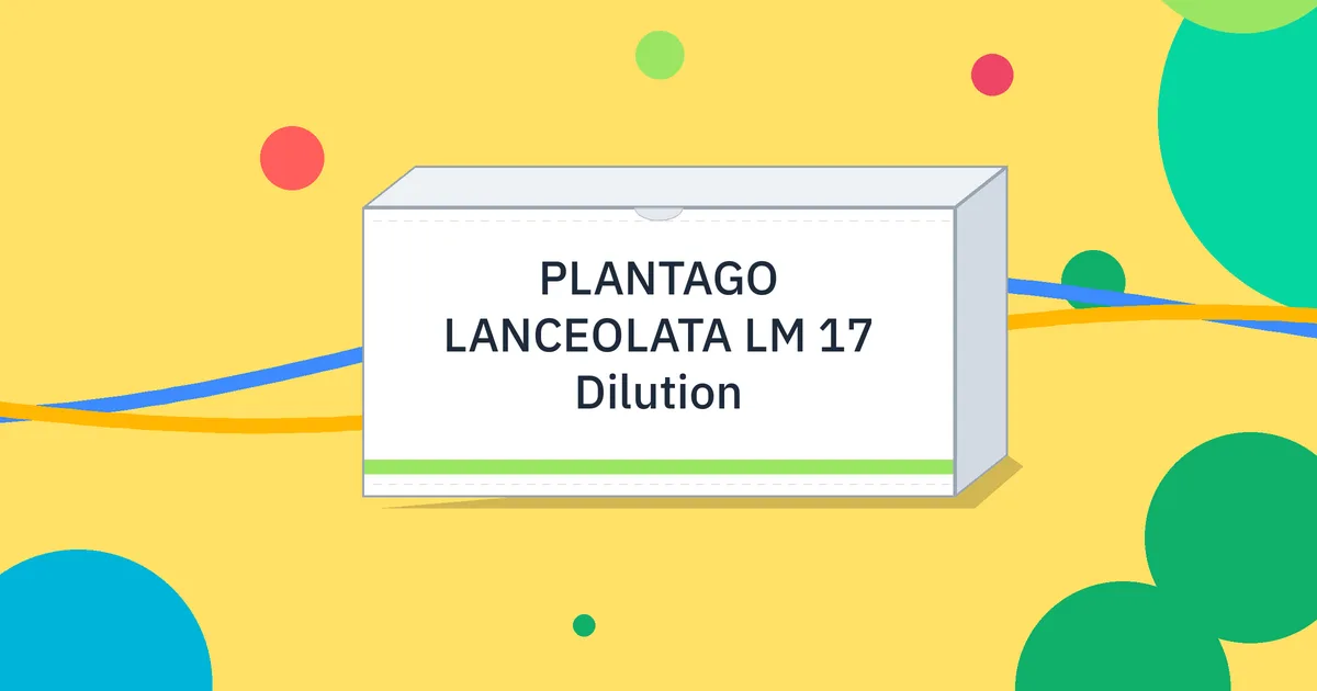 Symbolbild: Packung mit der Aufschrift PLANTAGO LANCEOLATA LM 17 Dilution (PZN 13036979) – Verfügbarkeit und Bezug in Apotheken in Frankfurt am Main