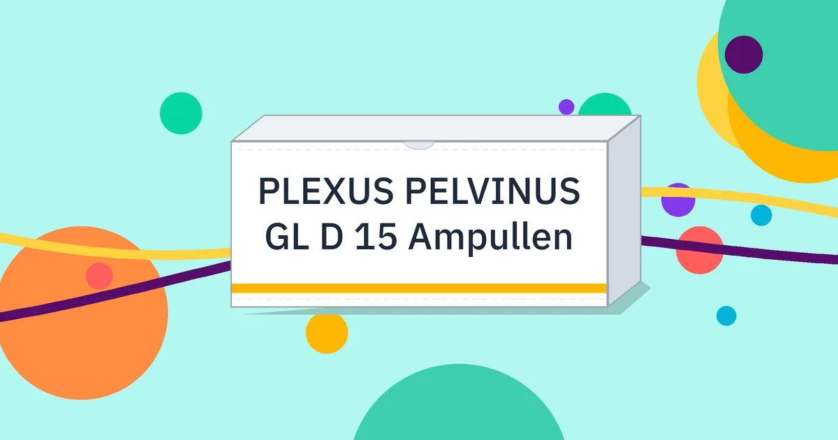 Symbolbild: Packung mit der Aufschrift PLEXUS PELVINUS GL D 15 Ampullen (PZN 02952029) – Verfügbarkeit und Bezug in Apotheken in Frankfurt am Main