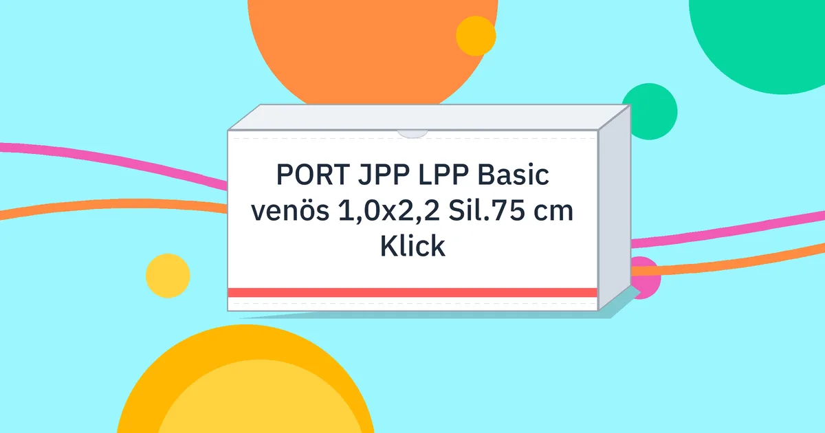 Symbolbild: Packung mit der Aufschrift PORT JPP LPP Basic venös 1,0x2,2 Sil.75 cm Klick (PZN 03176917) – Verfügbarkeit und Bezug in Apotheken in Frankfurt am Main