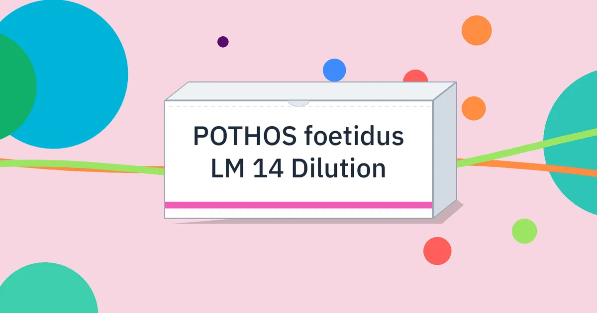 Symbolbild: Packung mit der Aufschrift POTHOS foetidus LM 14 Dilution (PZN 13666137) – Verfügbarkeit und Bezug in Apotheken in Frankfurt am Main