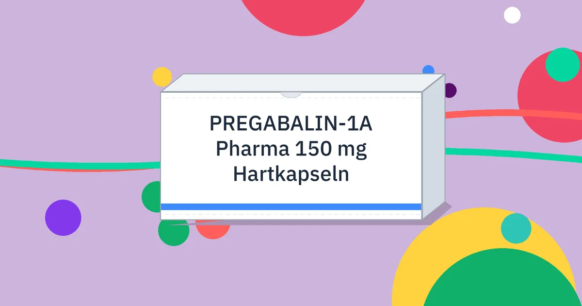 Symbolbild: Packung mit der Aufschrift PREGABALIN-1A Pharma 150 mg Hartkapseln (PZN 18180600) – Verfügbarkeit und Bezug in Apotheken in Frankfurt am Main