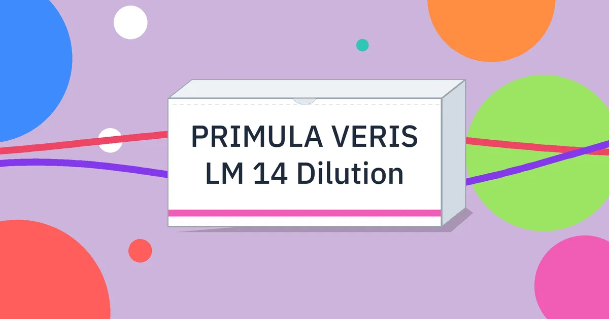 Symbolbild: Packung mit der Aufschrift PRIMULA VERIS LM 14 Dilution (PZN 13667533) – Verfügbarkeit und Bezug in Apotheken in Frankfurt am Main