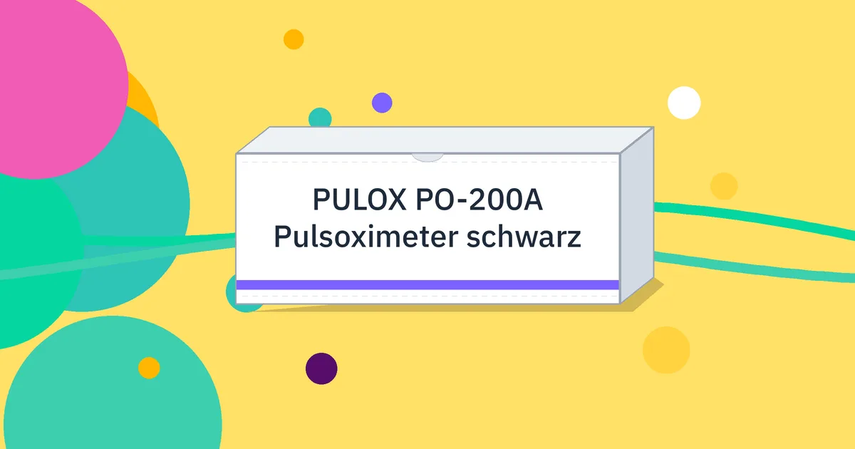 Symbolbild: Packung mit der Aufschrift PULOX PO-200A Pulsoximeter schwarz (PZN 16036827) – Verfügbarkeit und Bezug in Apotheken in Frankfurt am Main