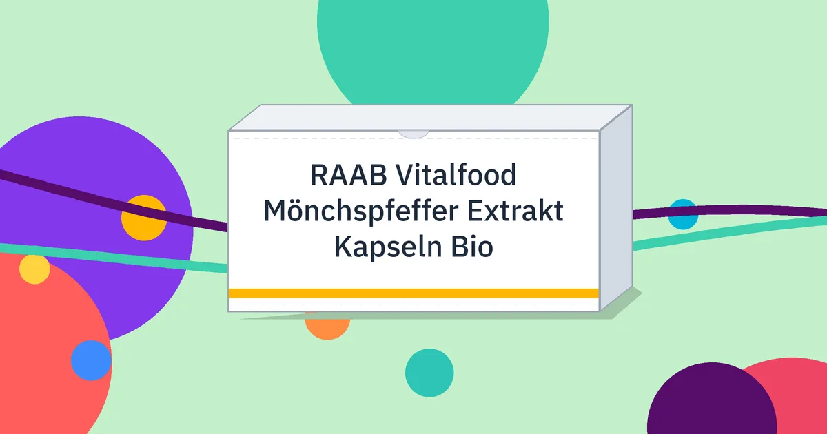 Symbolbild: Packung mit der Aufschrift RAAB Vitalfood Mönchspfeffer Extrakt Kapseln Bio (PZN 20311239) – Verfügbarkeit und Bezug in Apotheken in Frankfurt am Main