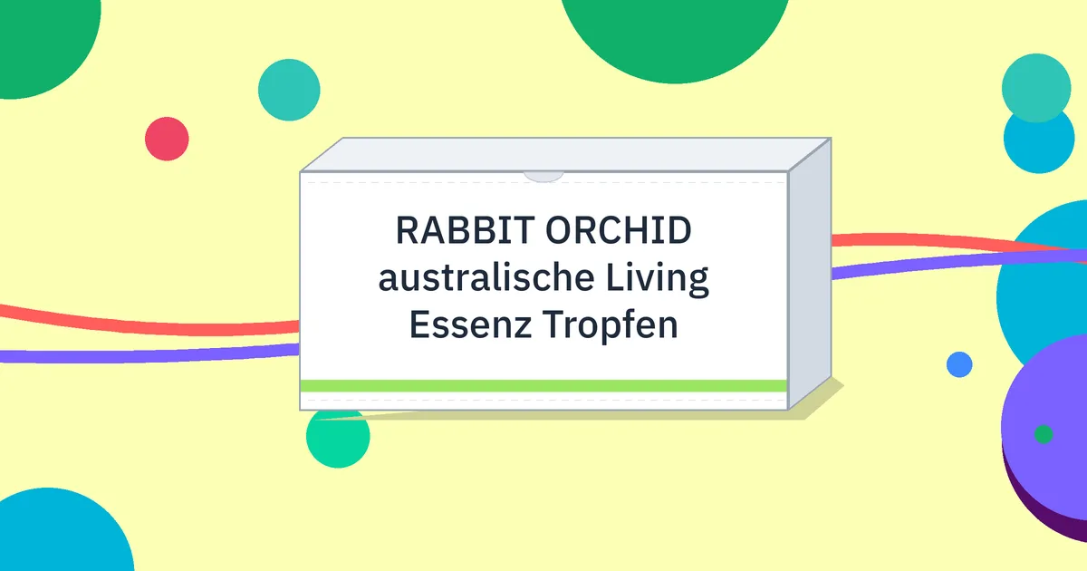 Symbolbild: Packung mit der Aufschrift RABBIT ORCHID australische Living Essenz Tropfen (PZN 05010730) – Verfügbarkeit und Bezug in Apotheken in Frankfurt am Main