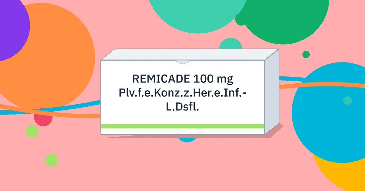 Symbolbild: Packung mit der Aufschrift REMICADE 100 mg Plv.f.e.Konz.z.Her.e.Inf.-L.Dsfl. (PZN 08453586) – Verfügbarkeit und Bezug in Apotheken in Frankfurt am Main