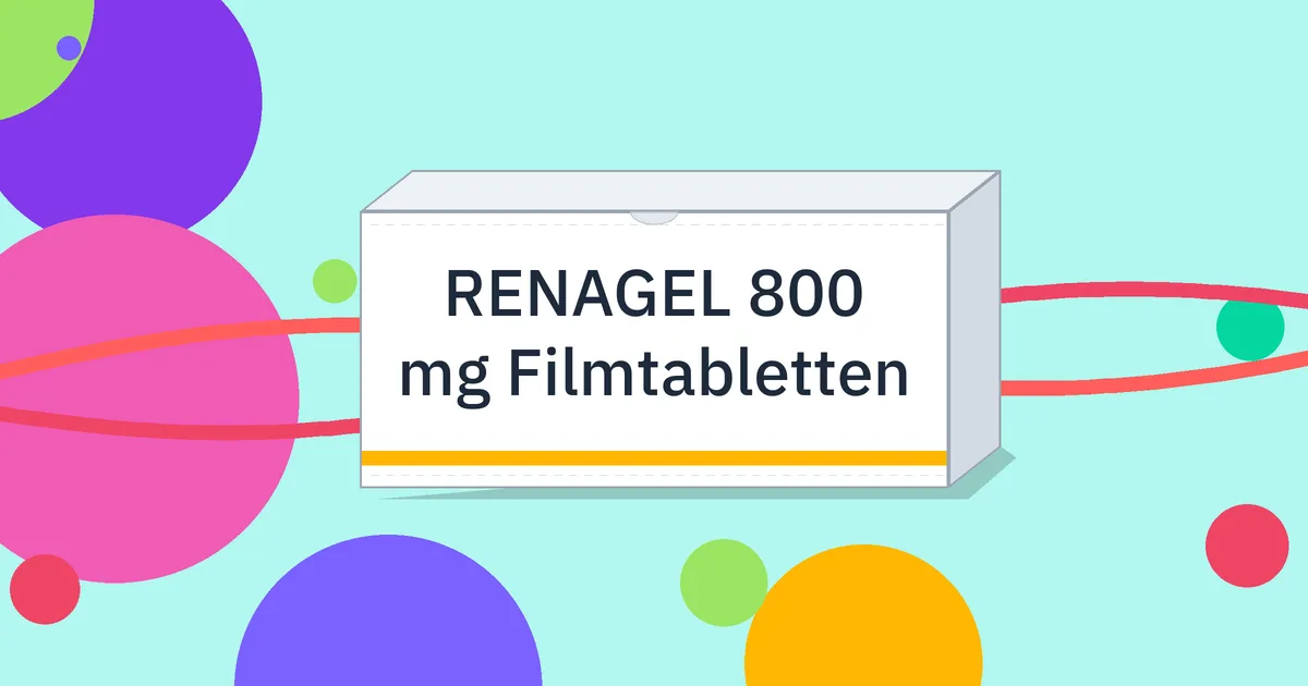 Symbolbild: Packung mit der Aufschrift RENAGEL 800 mg Filmtabletten (PZN 03215215) – Verfügbarkeit und Bezug in Apotheken in Frankfurt am Main