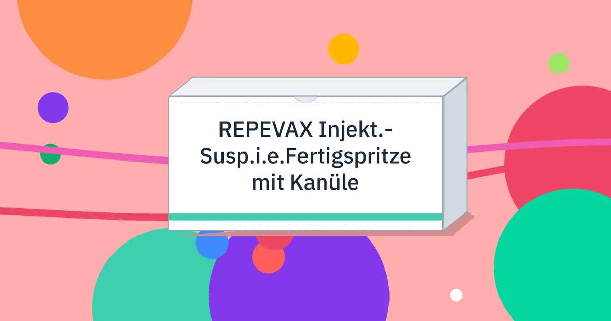 Symbolbild: Packung mit der Aufschrift REPEVAX Injekt.-Susp.i.e.Fertigspritze mit Kanüle (PZN 01882628) – Verfügbarkeit und Bezug in Apotheken in Frankfurt am Main