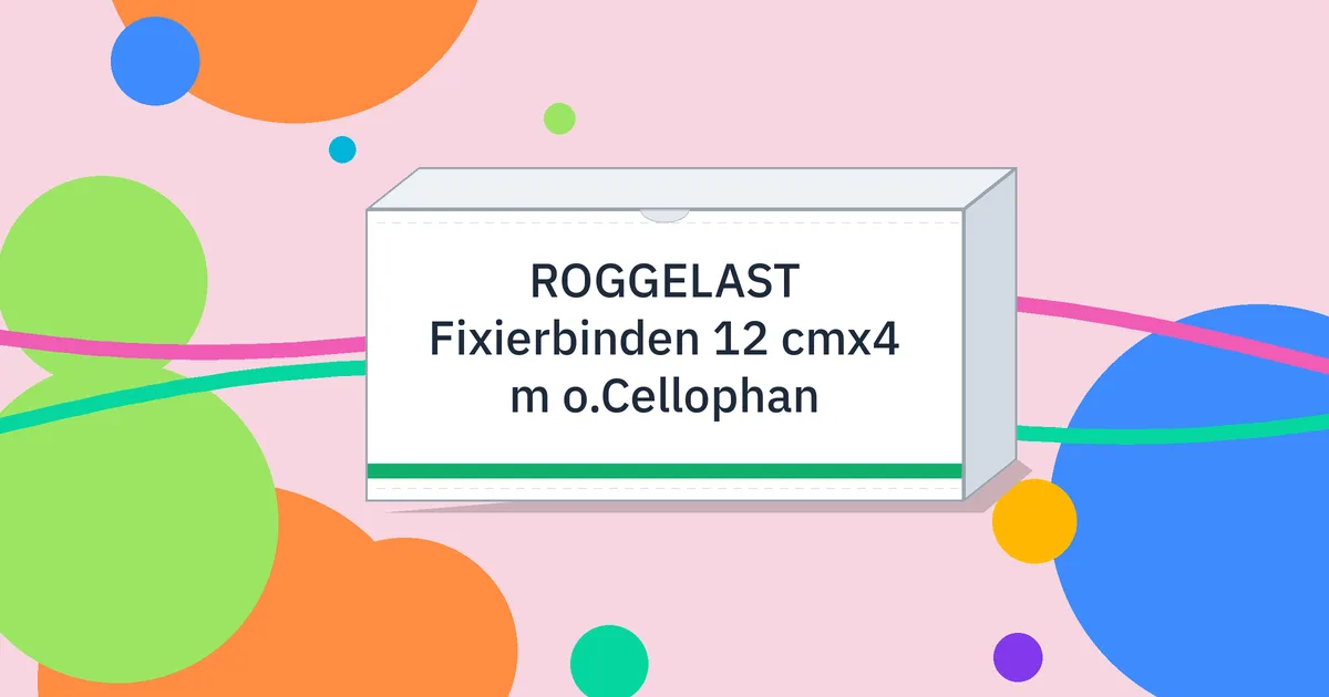 Symbolbild: Packung mit der Aufschrift ROGGELAST Fixierbinden 12 cmx4 m o.Cellophan (PZN 08601302) – Verfügbarkeit und Bezug in Apotheken in Frankfurt am Main