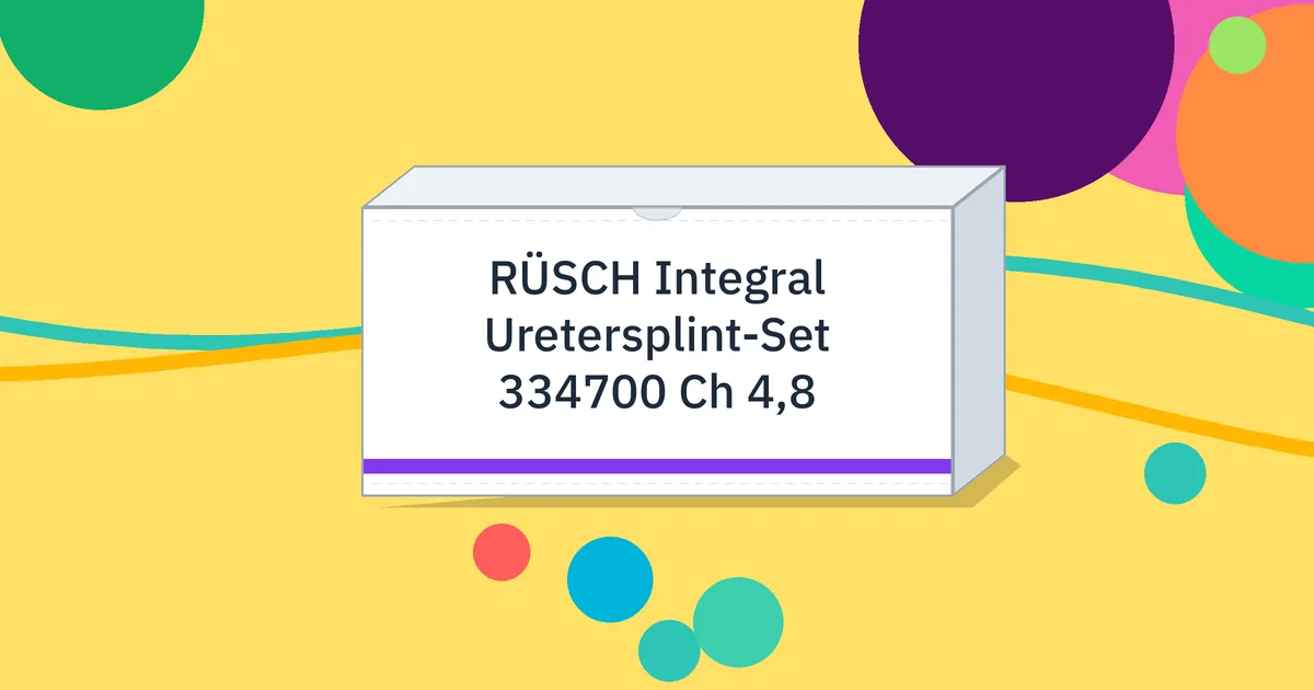 Symbolbild: Packung mit der Aufschrift RÜSCH Integral Uretersplint-Set 334700 Ch 4,8 (PZN 04249630) – Verfügbarkeit und Bezug in Apotheken in Frankfurt am Main