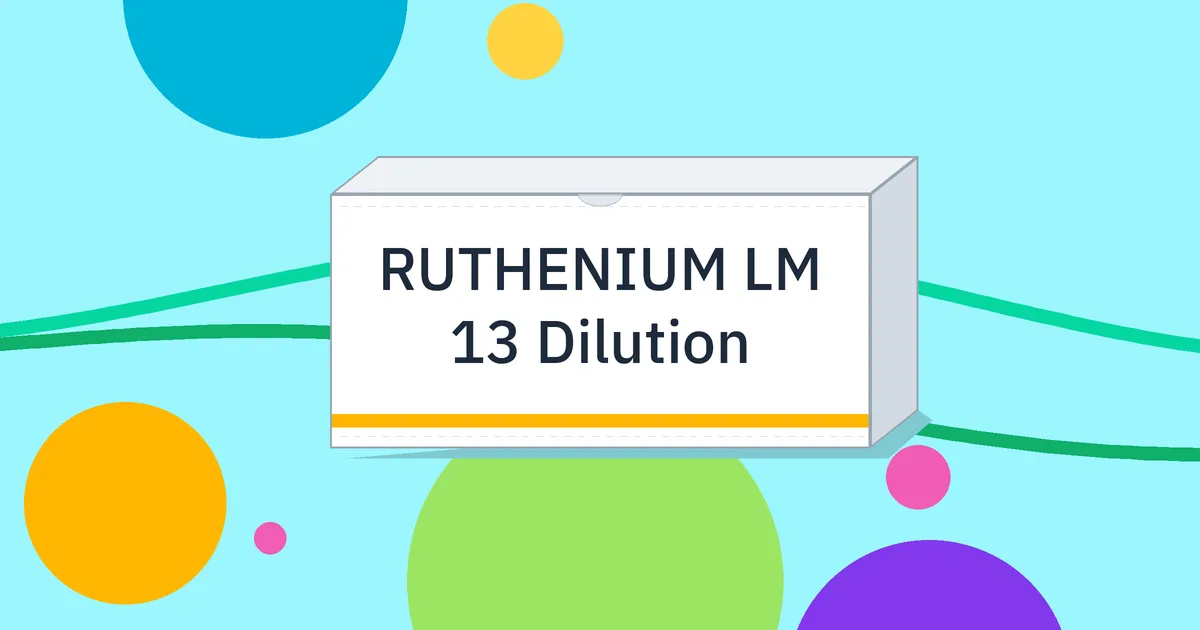 Symbolbild: Packung mit der Aufschrift RUTHENIUM LM 13 Dilution (PZN 13174144) – Verfügbarkeit und Bezug in Apotheken in Frankfurt am Main