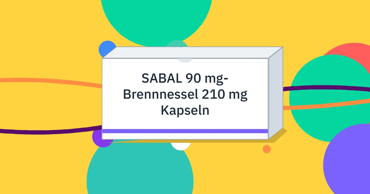 Symbolbild: Packung mit der Aufschrift SABAL 90 mg-Brennnessel 210 mg Kapseln (PZN 09202076) – Verfügbarkeit und Bezug in Apotheken in Frankfurt am Main