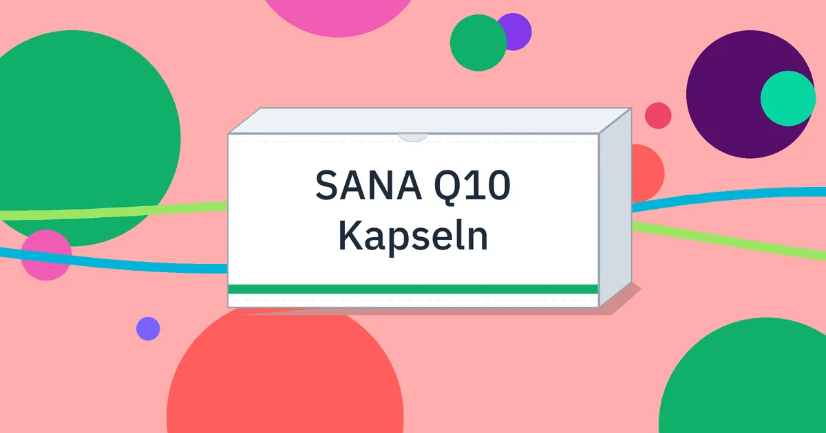 Symbolbild: Packung mit der Aufschrift SANA Q10 Kapseln (PZN 15529982) – Verfügbarkeit und Bezug in Apotheken in Frankfurt am Main