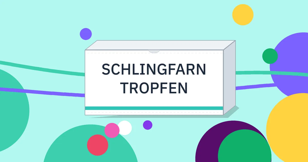 Symbolbild: Packung mit der Aufschrift SCHLINGFARN TROPFEN (PZN 15230510) – Verfügbarkeit und Bezug in Apotheken in Frankfurt am Main