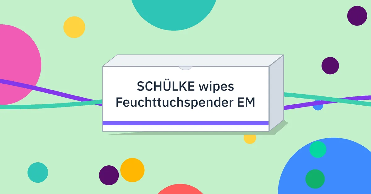 Symbolbild: Packung mit der Aufschrift SCHÜLKE wipes Feuchttuchspender EM (PZN 18050518) – Verfügbarkeit und Bezug in Apotheken in Frankfurt am Main