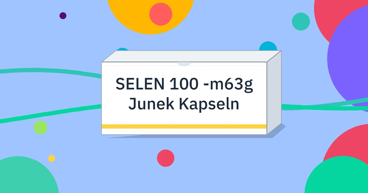 Symbolbild: Packung mit der Aufschrift SELEN 100 -m63g Junek Kapseln (PZN 01099779) – Verfügbarkeit und Bezug in Apotheken in Frankfurt am Main