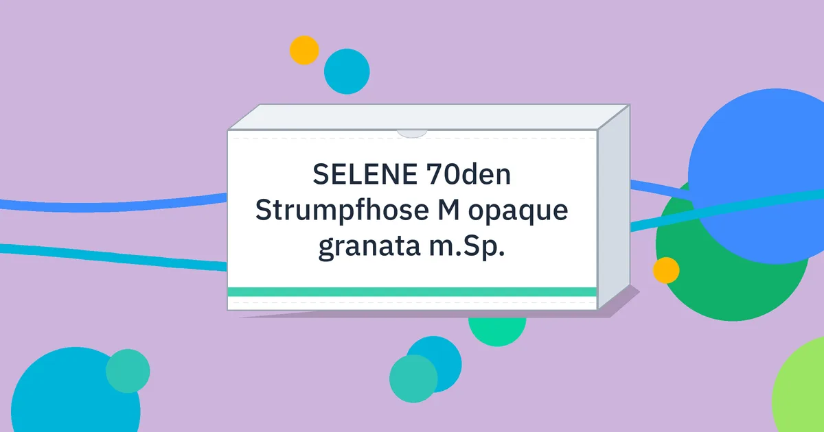 Symbolbild: Packung mit der Aufschrift SELENE 70den Strumpfhose M opaque granata m.Sp. (PZN 16173872) – Verfügbarkeit und Bezug in Apotheken in Frankfurt am Main