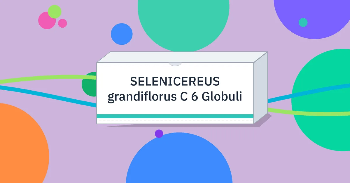 Symbolbild: Packung mit der Aufschrift SELENICEREUS grandiflorus C 6 Globuli (PZN 19685058) – Verfügbarkeit und Bezug in Apotheken in Frankfurt am Main