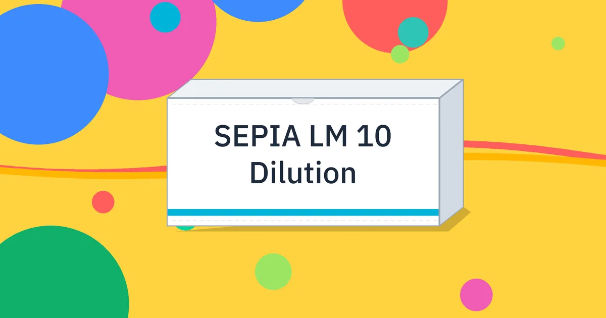 Symbolbild: Packung mit der Aufschrift SEPIA LM 10 Dilution (PZN 13188488) – Verfügbarkeit und Bezug in Apotheken in Frankfurt am Main