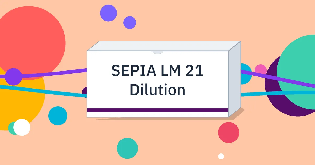 Symbolbild: Packung mit der Aufschrift SEPIA LM 21 Dilution (PZN 13188577) – Verfügbarkeit und Bezug in Apotheken in Frankfurt am Main