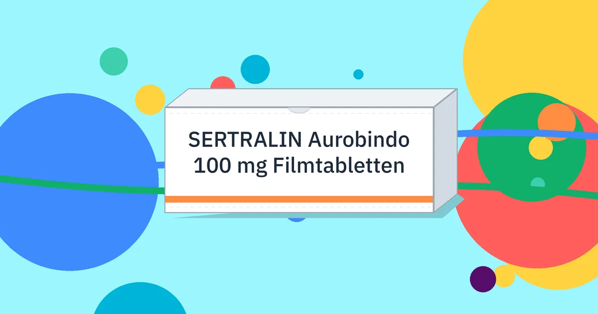 Symbolbild: Packung mit der Aufschrift SERTRALIN Aurobindo 100 mg Filmtabletten (PZN 05454071) – Verfügbarkeit und Bezug in Apotheken in Frankfurt am Main