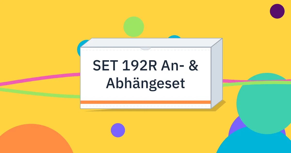 Symbolbild: Packung mit der Aufschrift SET 192R An- & Abhängeset (PZN 11166991) – Verfügbarkeit und Bezug in Apotheken in Frankfurt am Main