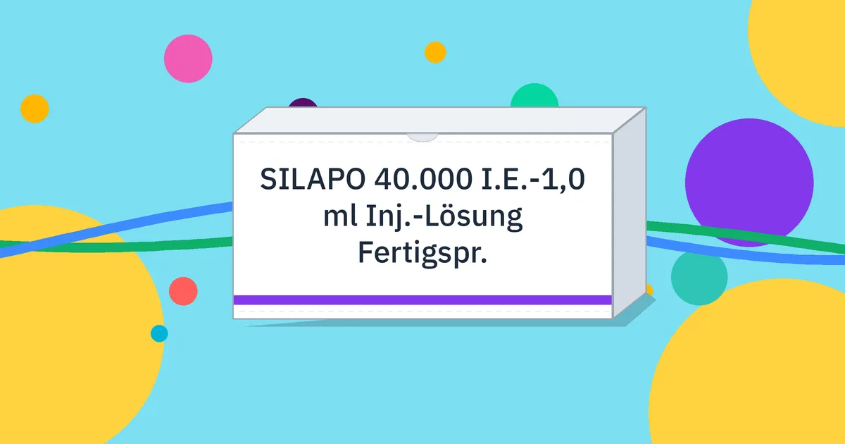Symbolbild: Packung mit der Aufschrift SILAPO 40.000 I.E.-1,0 ml Inj.-Lösung Fertigspr. (PZN 16395816) – Verfügbarkeit und Bezug in Apotheken in Frankfurt am Main
