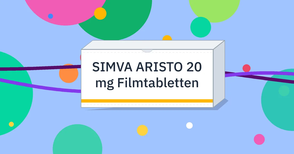 Symbolbild: Packung mit der Aufschrift SIMVA ARISTO 20 mg Filmtabletten (PZN 09900722) – Verfügbarkeit und Bezug in Apotheken in Frankfurt am Main