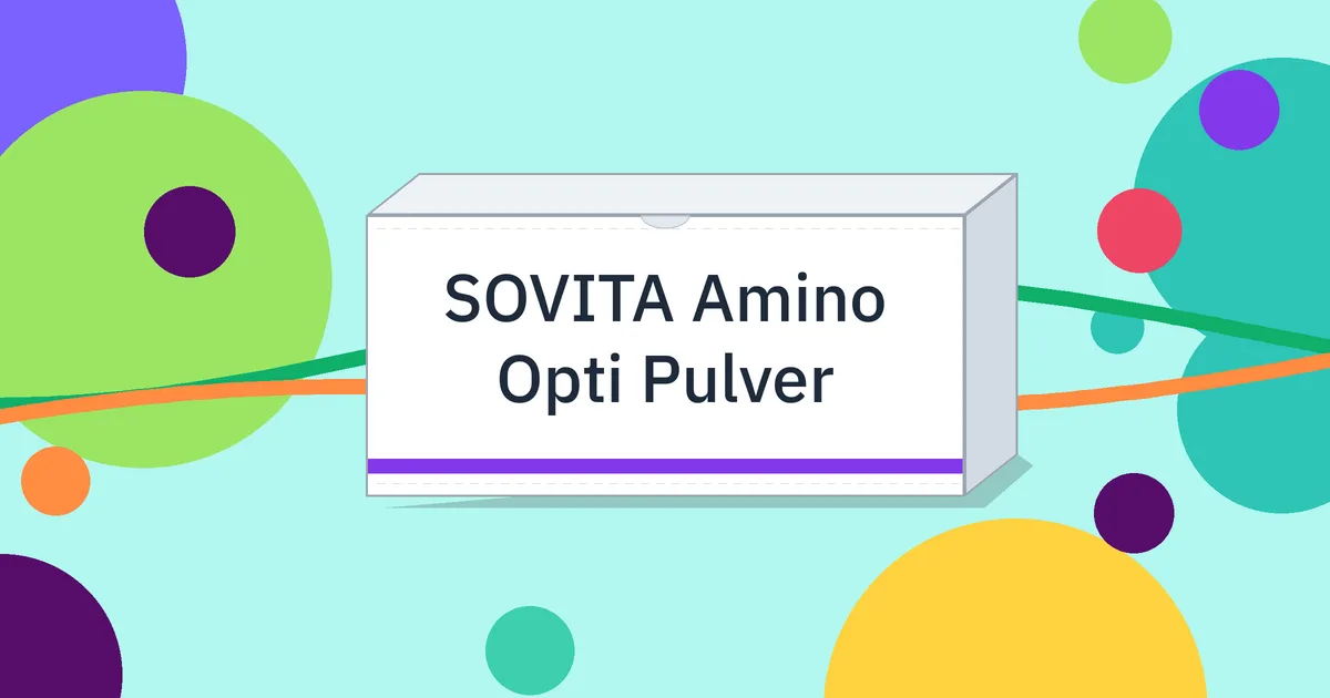 Symbolbild: Packung mit der Aufschrift SOVITA Amino Opti Pulver (PZN 14177104) – Verfügbarkeit und Bezug in Apotheken in Frankfurt am Main