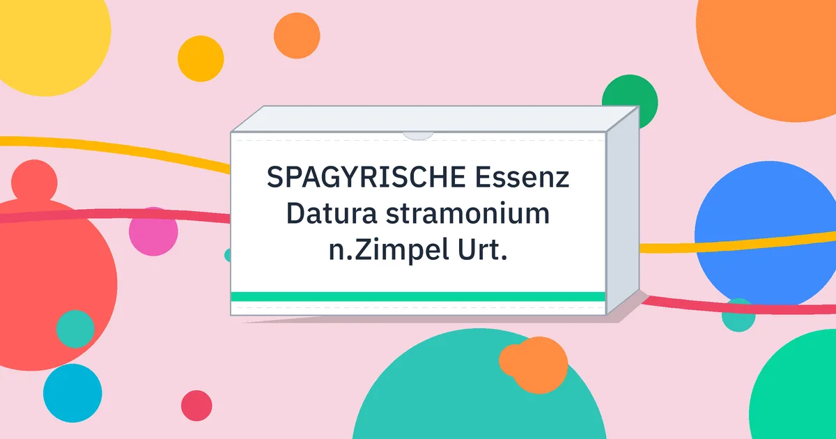 Symbolbild: Packung mit der Aufschrift SPAGYRISCHE Essenz Datura stramonium n.Zimpel Urt. (PZN 11137423) – Verfügbarkeit und Bezug in Apotheken in Frankfurt am Main