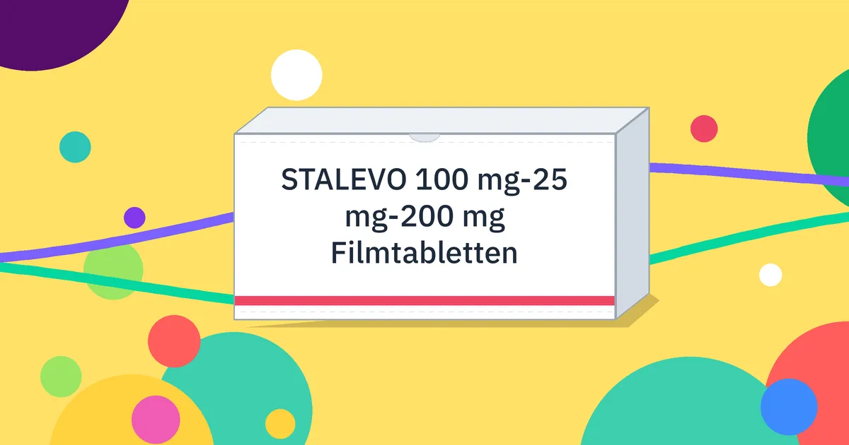 Symbolbild: Packung mit der Aufschrift STALEVO 100 mg-25 mg-200 mg Filmtabletten (PZN 00363470) – Verfügbarkeit und Bezug in Apotheken in Frankfurt am Main