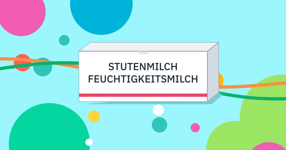 Symbolbild: Packung mit der Aufschrift STUTENMILCH FEUCHTIGKEITSMILCH (PZN 03895061) – Verfügbarkeit und Bezug in Apotheken in Frankfurt am Main