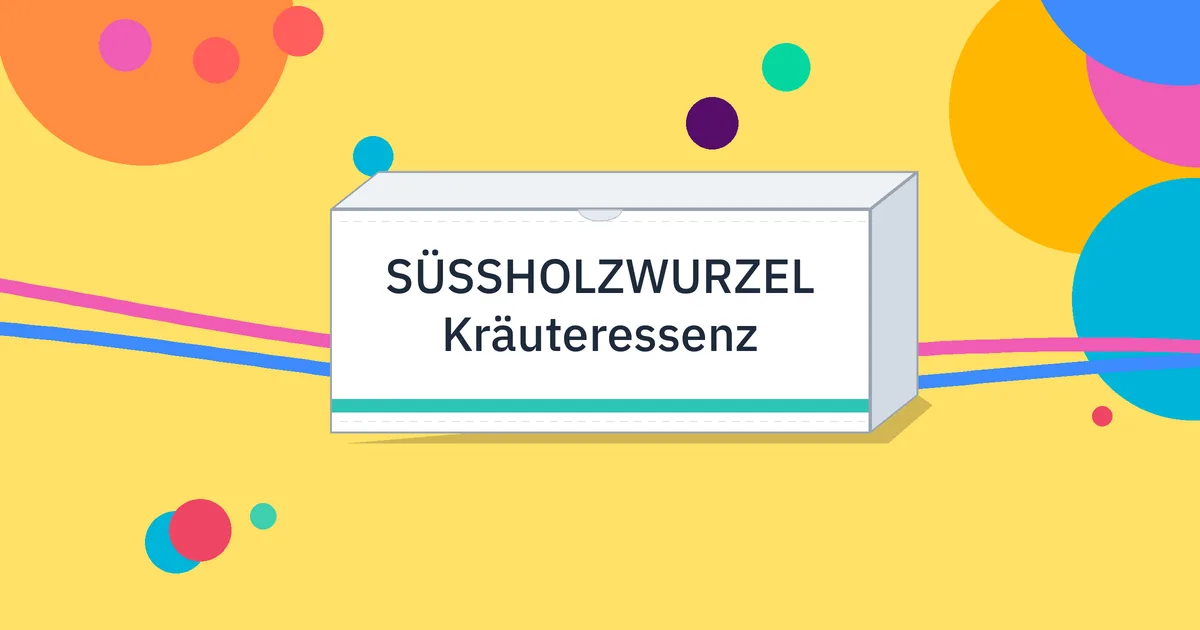 Symbolbild: Packung mit der Aufschrift SÜSSHOLZWURZEL Kräuteressenz (PZN 18113609) – Verfügbarkeit und Bezug in Apotheken in Frankfurt am Main