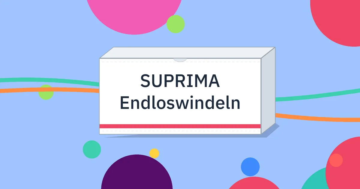 Symbolbild: Packung mit der Aufschrift SUPRIMA Endloswindeln (PZN 01886589) – Verfügbarkeit und Bezug in Apotheken in Frankfurt am Main