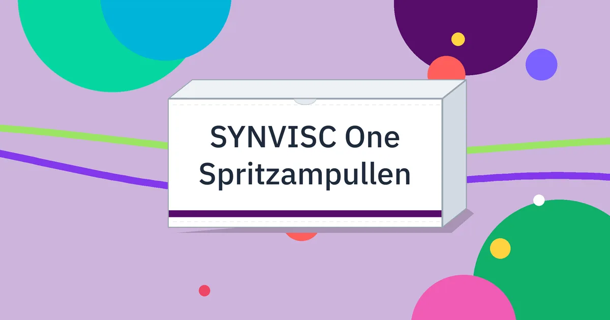 Symbolbild: Packung mit der Aufschrift SYNVISC One Spritzampullen (PZN 11646923) – Verfügbarkeit und Bezug in Apotheken in Frankfurt am Main