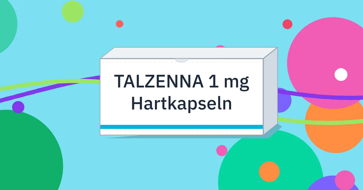 Symbolbild: Packung mit der Aufschrift TALZENNA 1 mg Hartkapseln (PZN 15426271) – Verfügbarkeit und Bezug in Apotheken in Frankfurt am Main